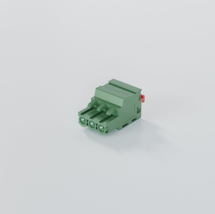 5.08mm Push-in Spring Loaded Female Socket Terminal Block - 3 Pins ...